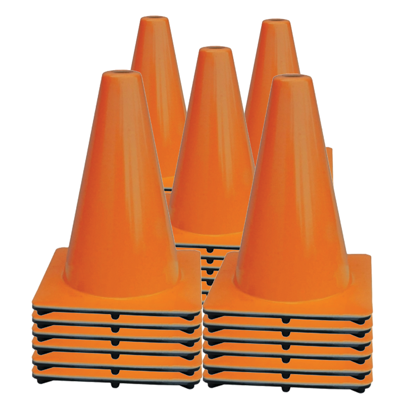 18" All Orange Traffic Cones (Case of 20)-trafficsafetywarehouse.com
