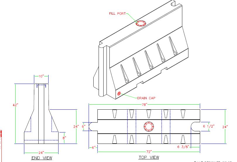 Plastic Road Barrier Dimensions at Evelyn Bromley blog