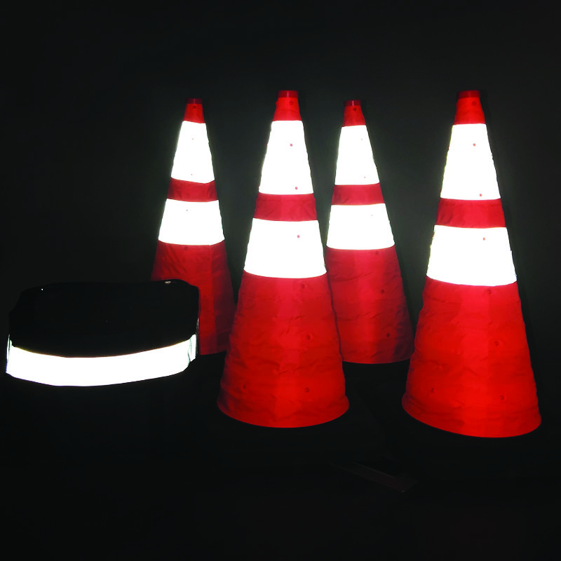 28" Collapsible Pop-Up Cones with Light Kit-trafficsafetywarehouse.com