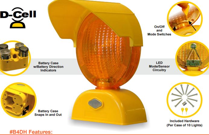 High Intensity LED Type B D-Cell Light - 10 Count ...