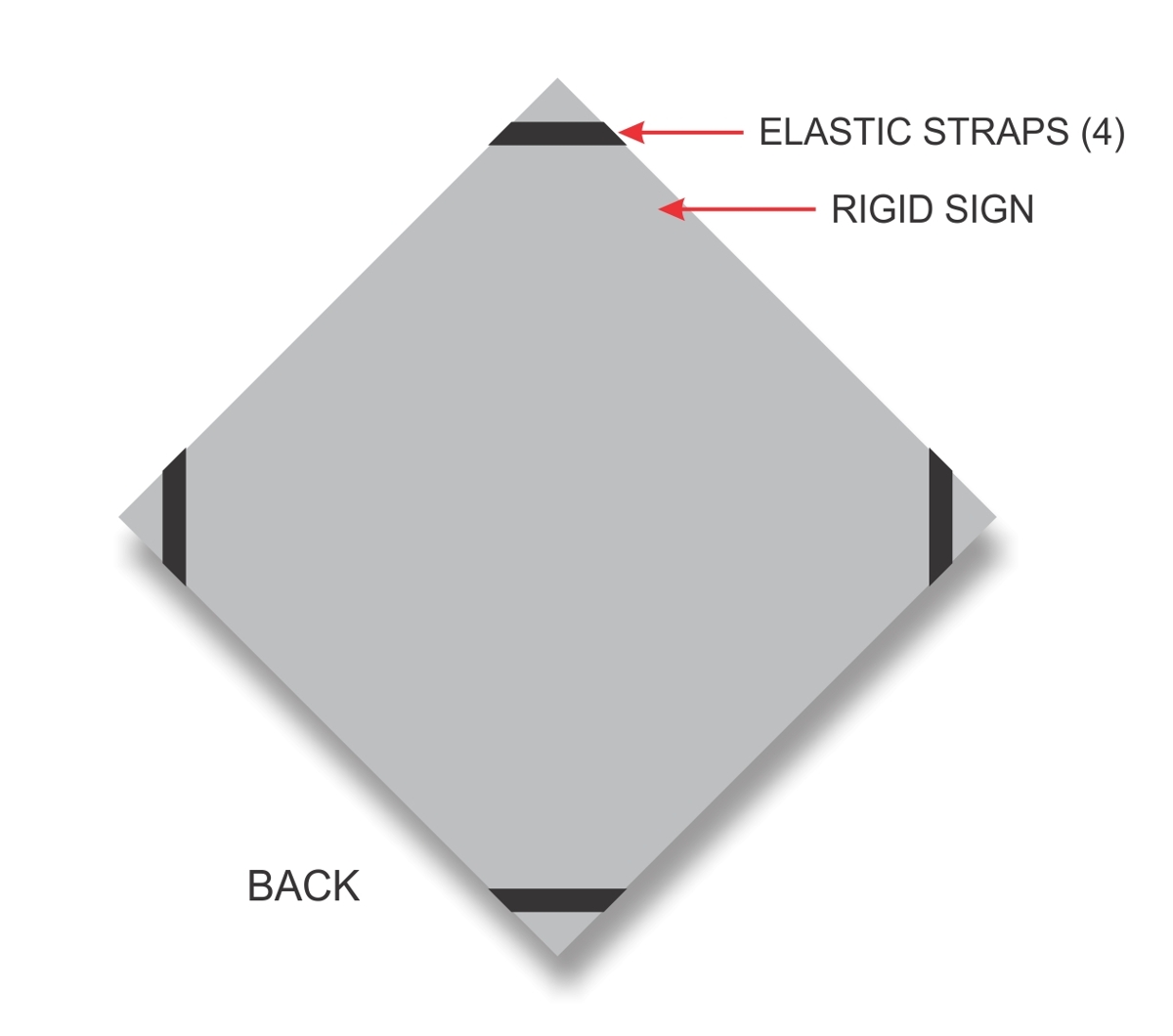 Rigid Black Sign Covers-trafficsafetywarehouse.com