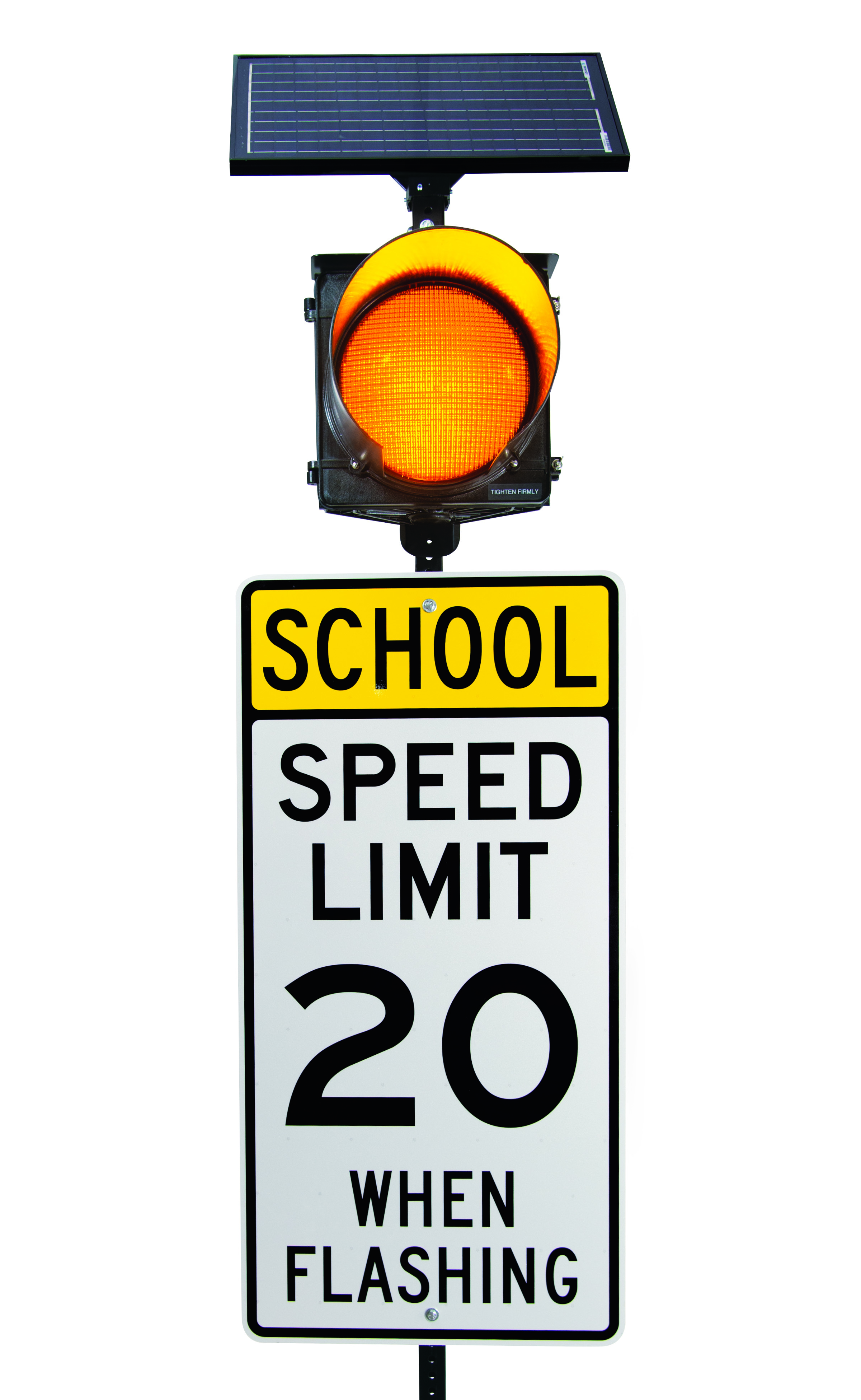 Red Solar Powered Flashing Beacon 12"-trafficsafetywarehouse.com