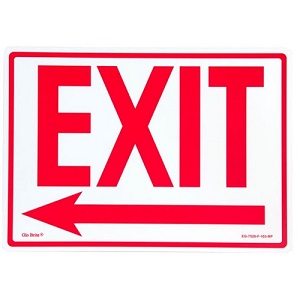 Exit Sign 14" x 10"-trafficsafetywarehouse.com