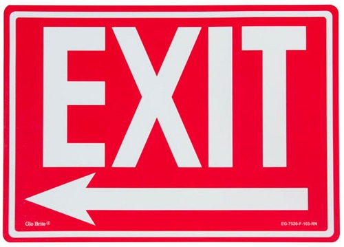 Exit Sign 14" x 10"-trafficsafetywarehouse.com