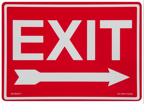 Exit Sign 14" x 10"-trafficsafetywarehouse.com