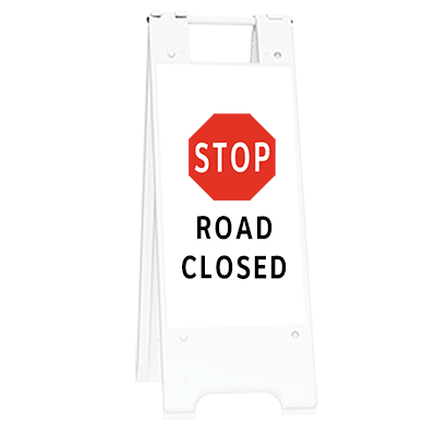 Narrowcade® Portable Sign Stand With Legend-trafficsafetywarehouse.com