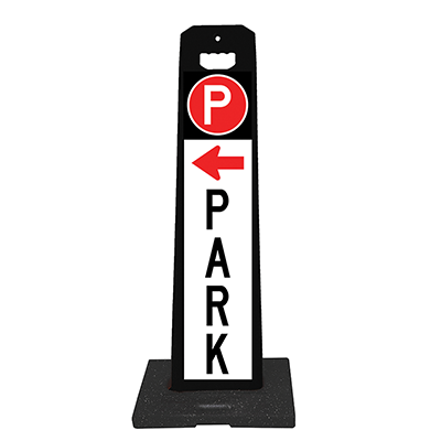 Vertical Panel 45” Parking Lot Sign (PARK Arrow)-trafficsafetywarehouse.com