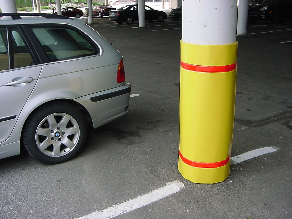 Column Wrap - Yellow/Red Stripes-trafficsafetywarehouse.com