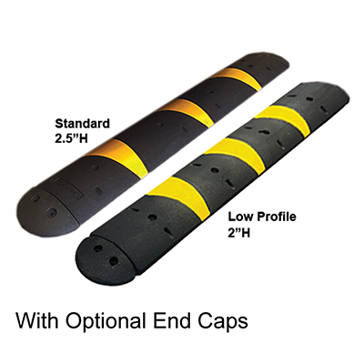 6' Low Profile Rubber Speed Bump-trafficsafetywarehouse.com