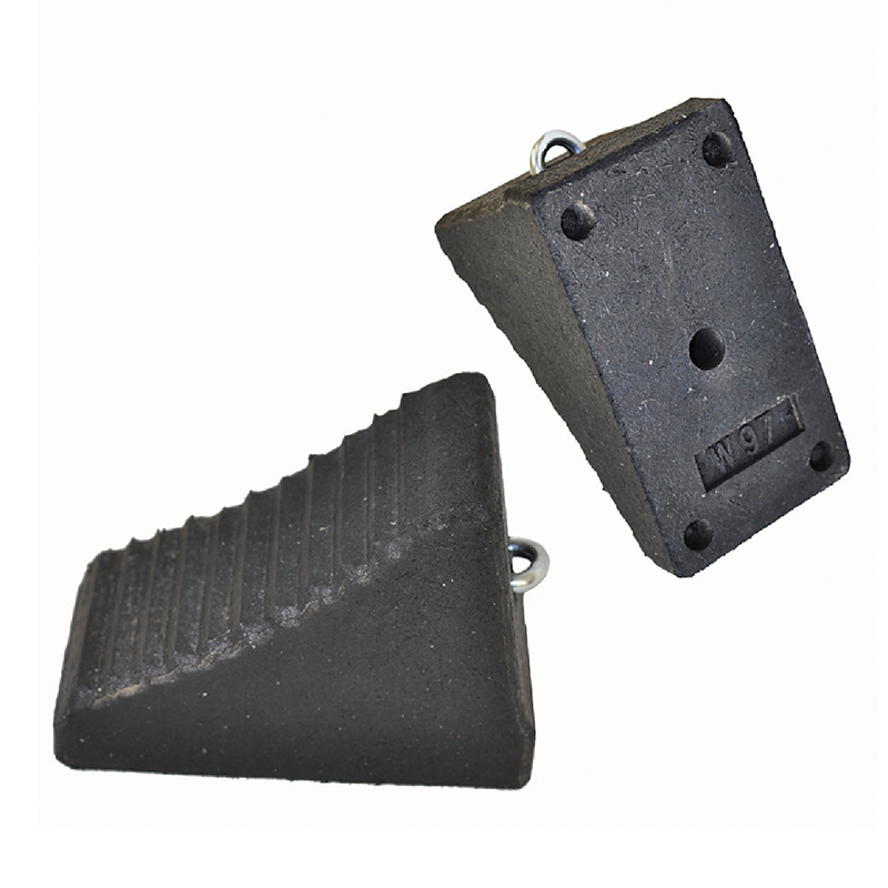 Bus Rubber Wheel Chock - 5" W x 9" D x 6" H-trafficsafetywarehouse.com