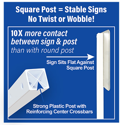 72" Power Post™ Plastic Signpost-trafficsafetywarehouse.com