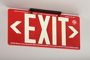 Exit Signs - Glo Brite Eco Exit Sign (PM100)-trafficsafetywarehouse.com