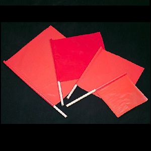 Red Vinyl Highway Safety Flags (Ctn of 10)-trafficsafetywarehouse.com