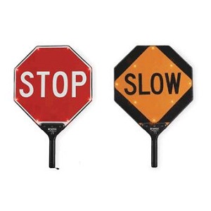 LED Flashing Stop/Slow Paddle-Traffic Safety Warehouse