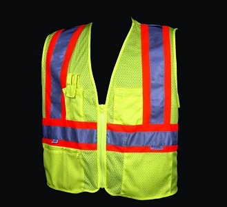 Class 2 Safety Lime-Yellow Mesh Vestt - 15 Count-trafficsafetywarehouse.com