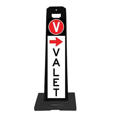 Vertical Panel 45” Valet Parking Sign (VALET Arrow ...