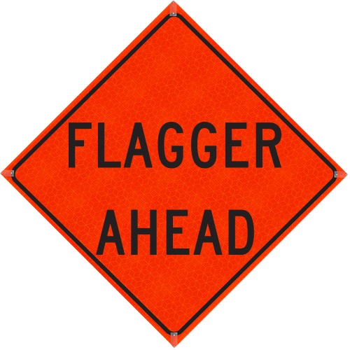 36" Reflective Orange Vinyl Roll-Up Sign-trafficsafetywarehouse.com