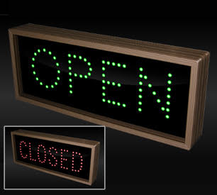 Lighted Open And Closed Signs